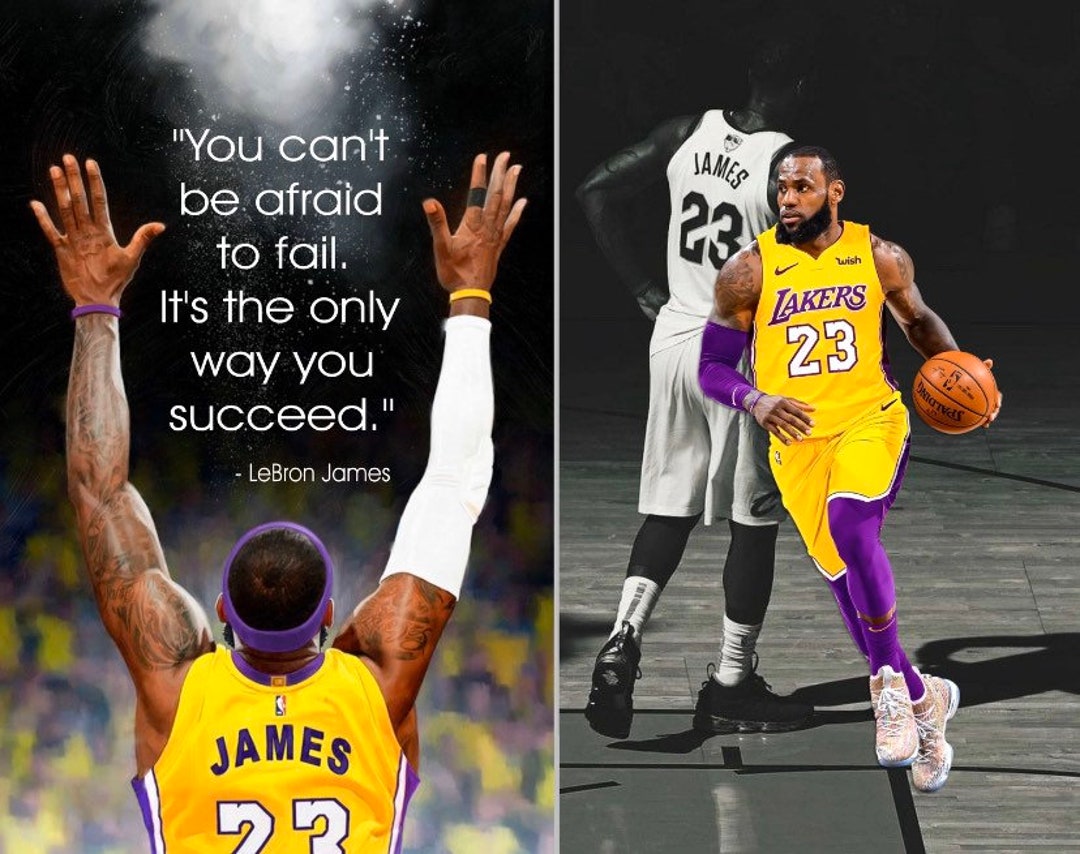 Lebron James LA Lakers Inspirational Quote Poster Print - Etsy