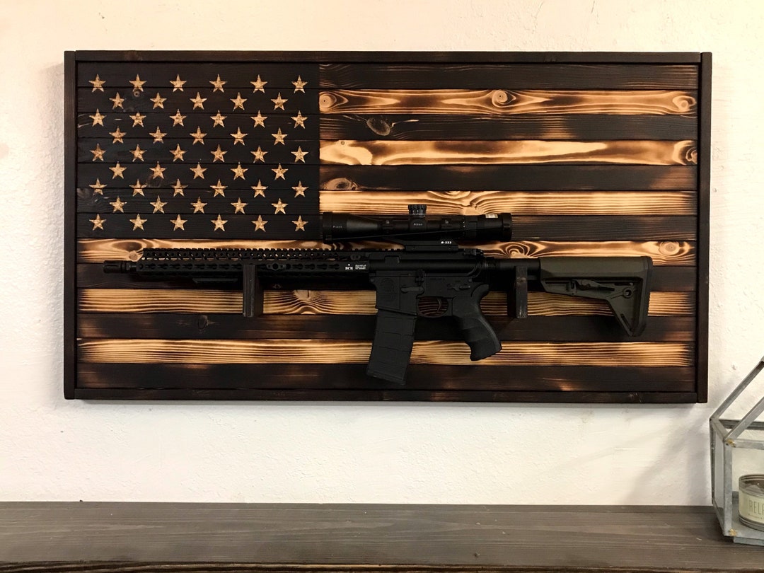 GUN RACK FLAG Veteran Made American Flag 2A Gun Flag Gun - Etsy
