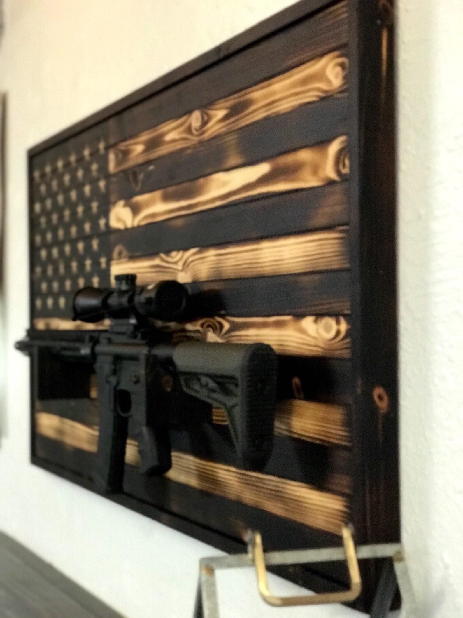 GUN RACK FLAG Veteran Made American Flag 2A Gun Flag Gun | Etsy