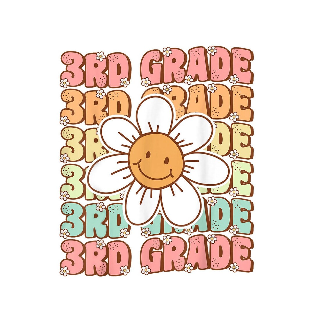 Groovy 3rd Grade Back to School First Day of Third Grade Digital PNG ...