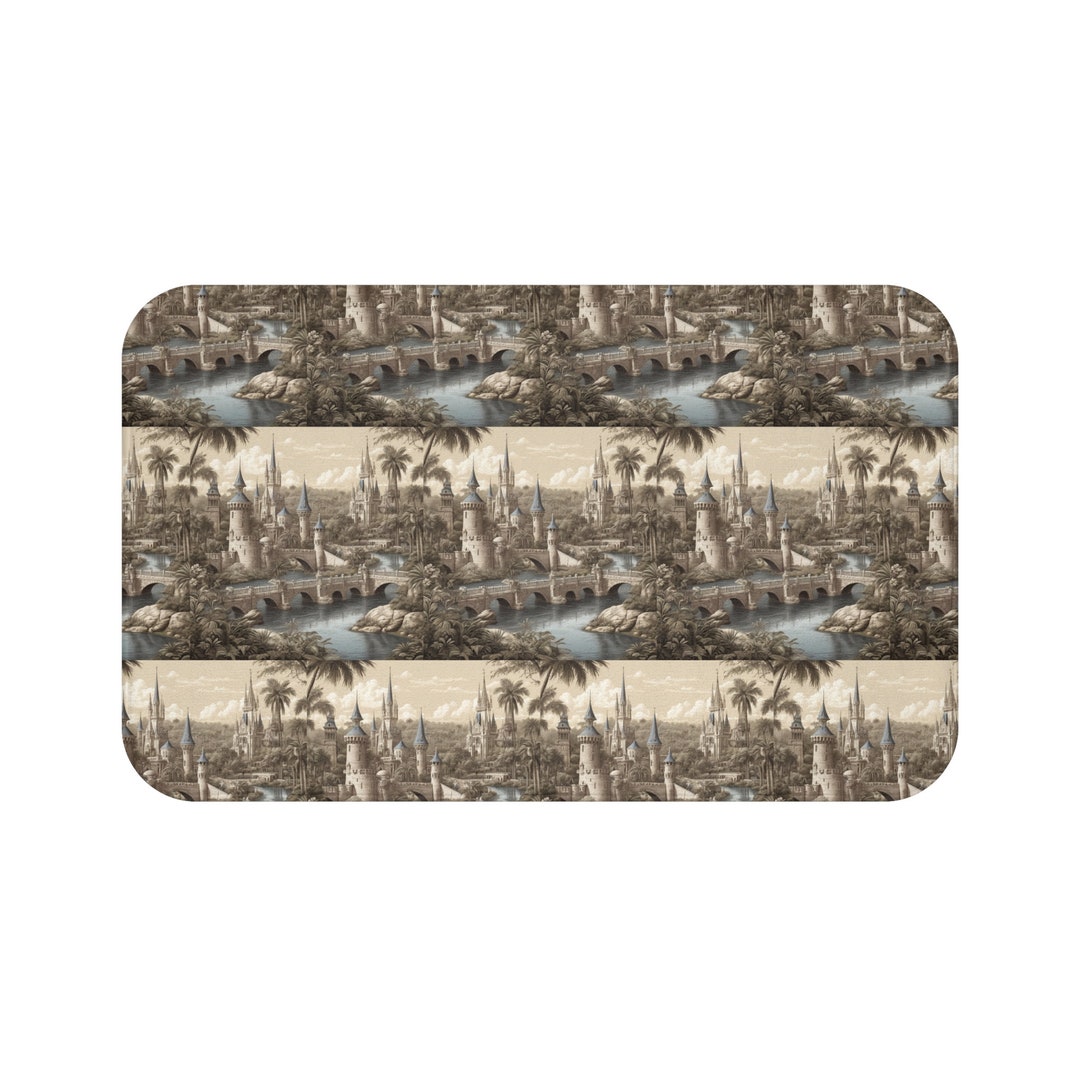 Enchanting Fairy Tale Castle Toile Bath Mat - Etsy