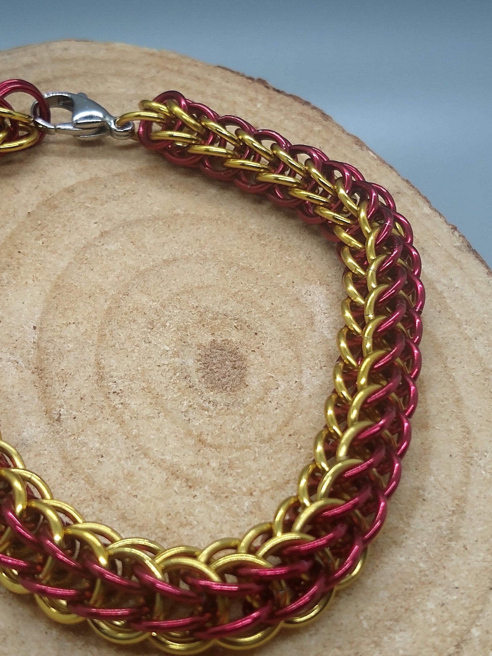 Chainmail Bracelet Full Persian Weave, Lightweight Aluminum Chain ...