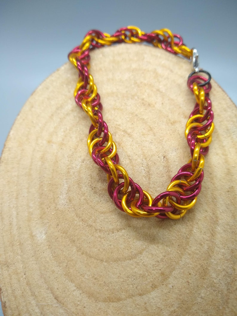 Designer Rope Bracelet, Rainbow Chainmail Bracelet, Twist Jewelry ...