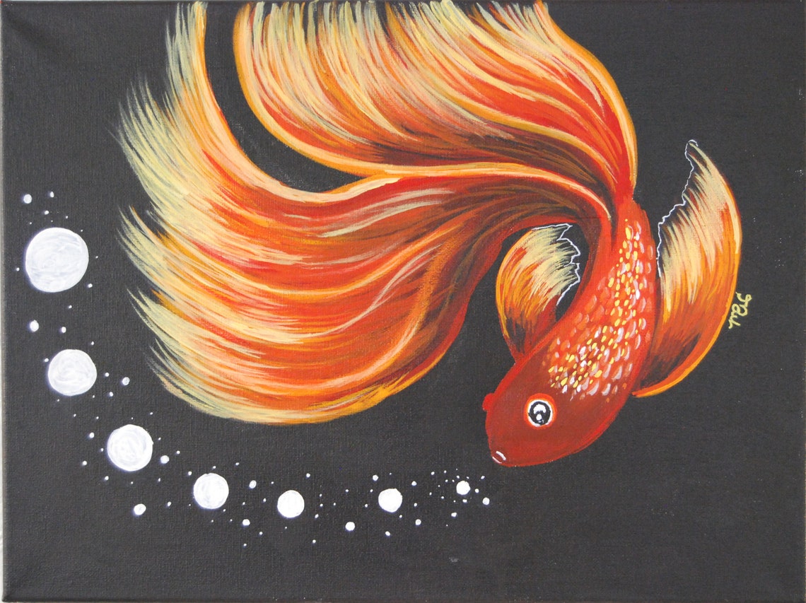 Fish Wall Art, Fish Wall Art Canvas, Fish Painting, Fish Artwork ...