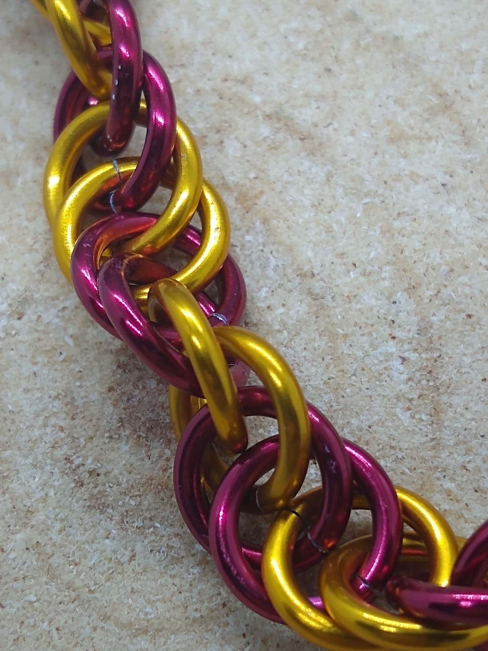 Designer Rope Bracelet, Rainbow Chainmail Bracelet, Twist Jewelry ...