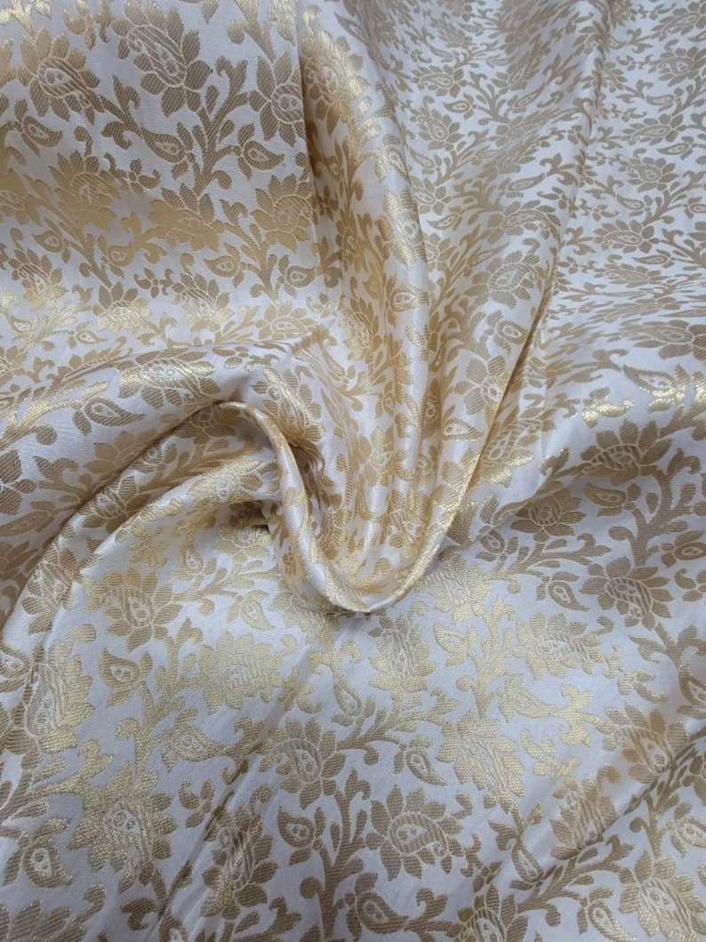 Metallic Brocade off White Color Mix With Gold Give You a Nice - Etsy
