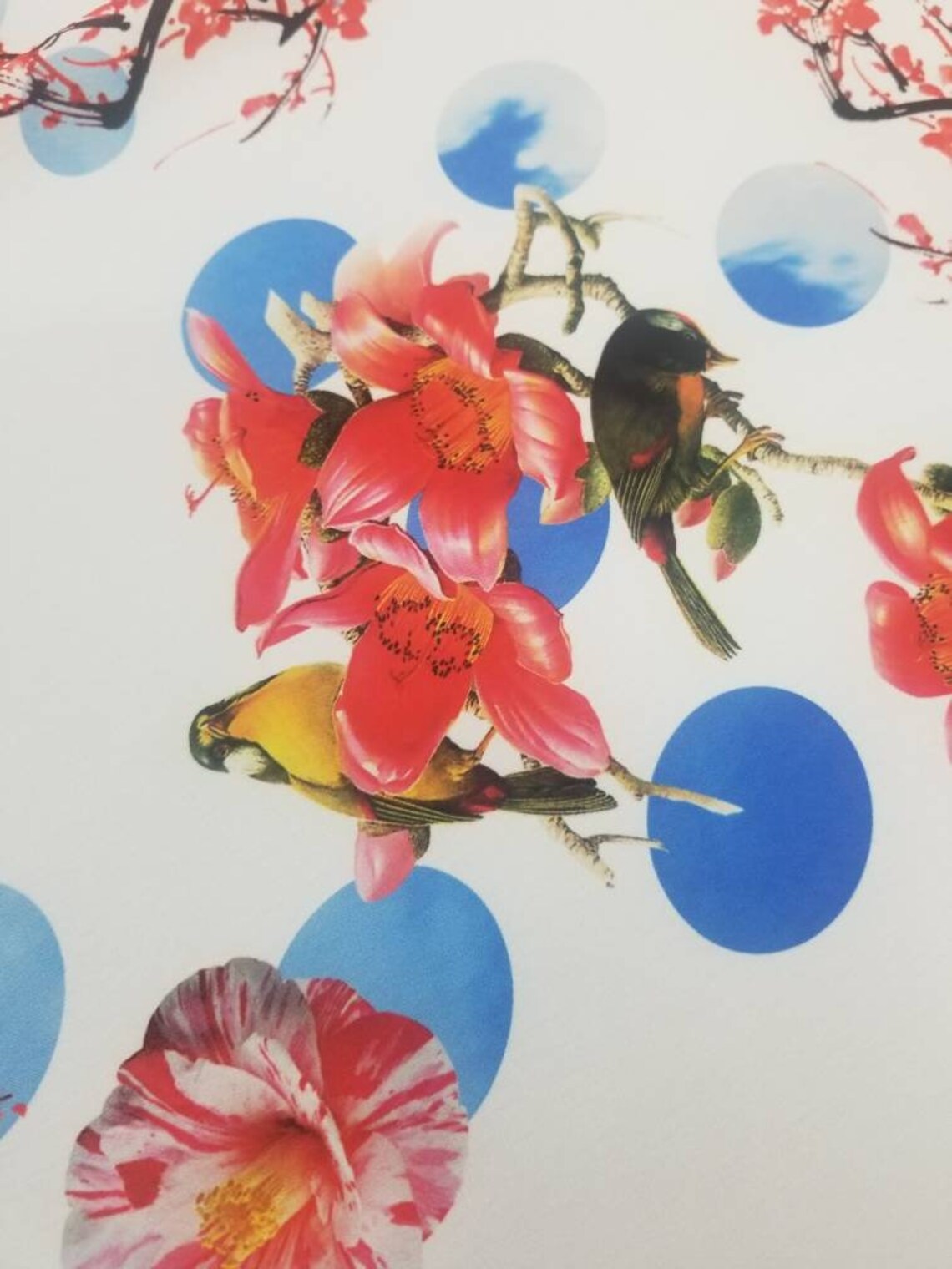 Digitally Printed Floral Print Design. A Not Sheer, Very Lightweight ...
