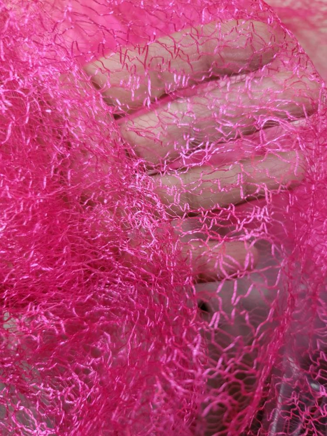 Bubble Pink Color Spangle Netting Soft Tulle Fabric Usable for Apparel ...