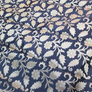 Handcrafted Beautiful Black and Gold Brocade With Mettallic Thread Soft ...