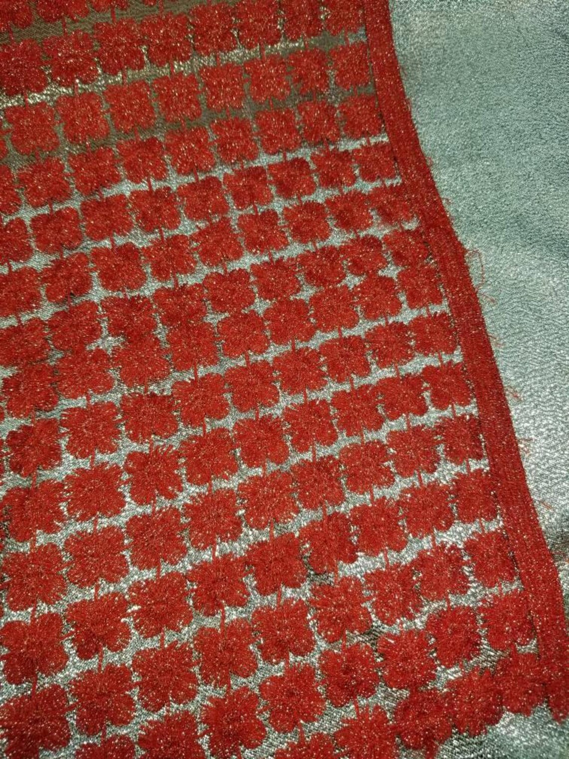 Lace Fabric Lurex Thread Mix With Black Color Cut Work Usable | Etsy