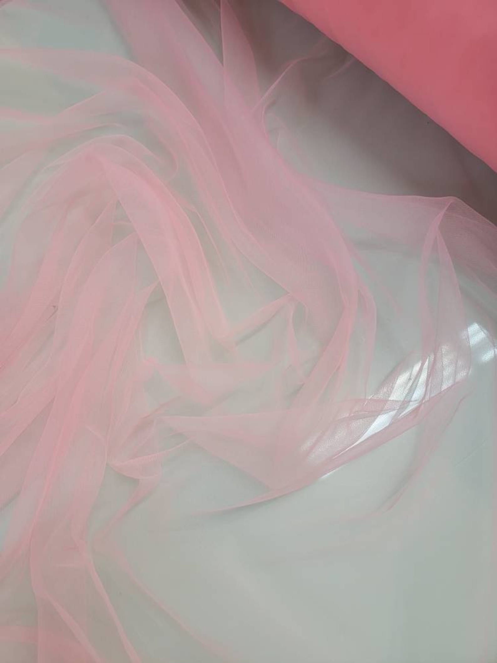 Super Fine Soft Rose Color Tulle/mesh 60" Wide Sold by the Yard Usable ...