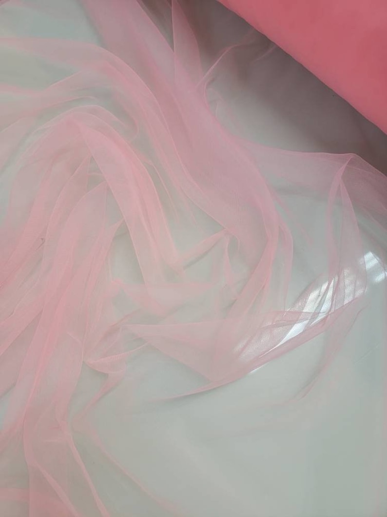 Super Fine Soft Rose Color Tulle/mesh 60" Wide Sold by the Yard Usable ...