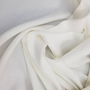 Off White Soft and Drapey Poly Linen Medium Weight Usable for Apparel ...