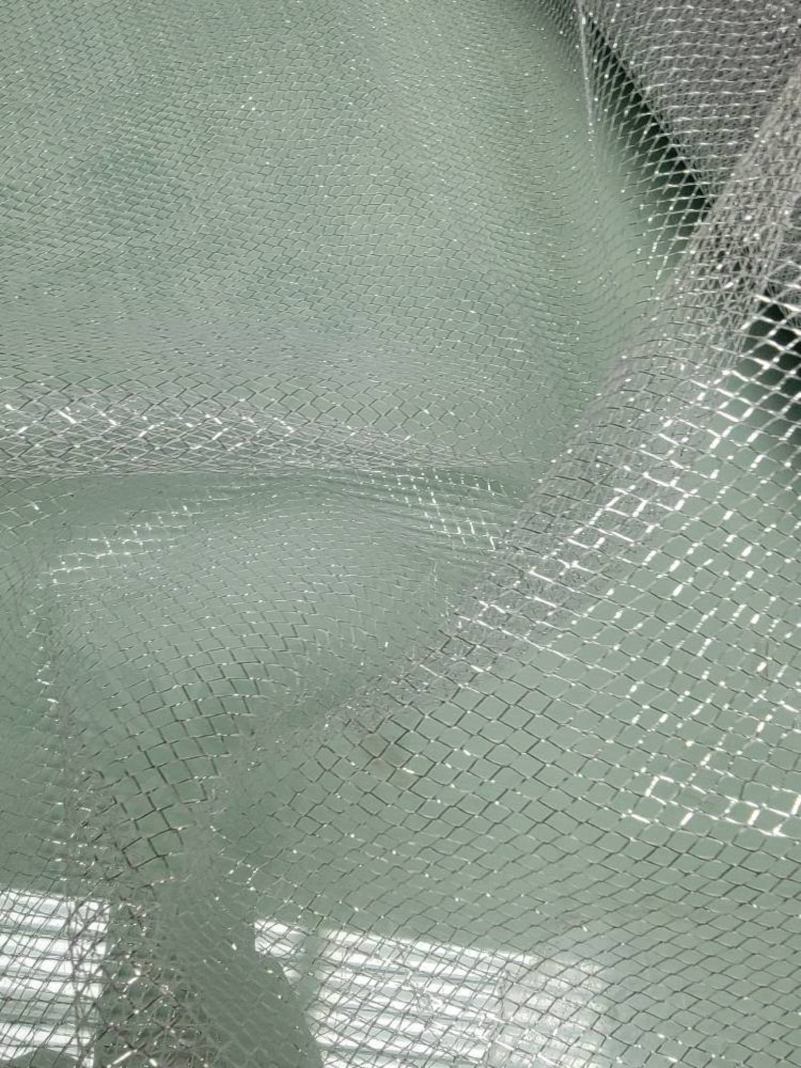 Metallic Mesh Fabric Silver 64 Wide Usable for Fashion - Etsy