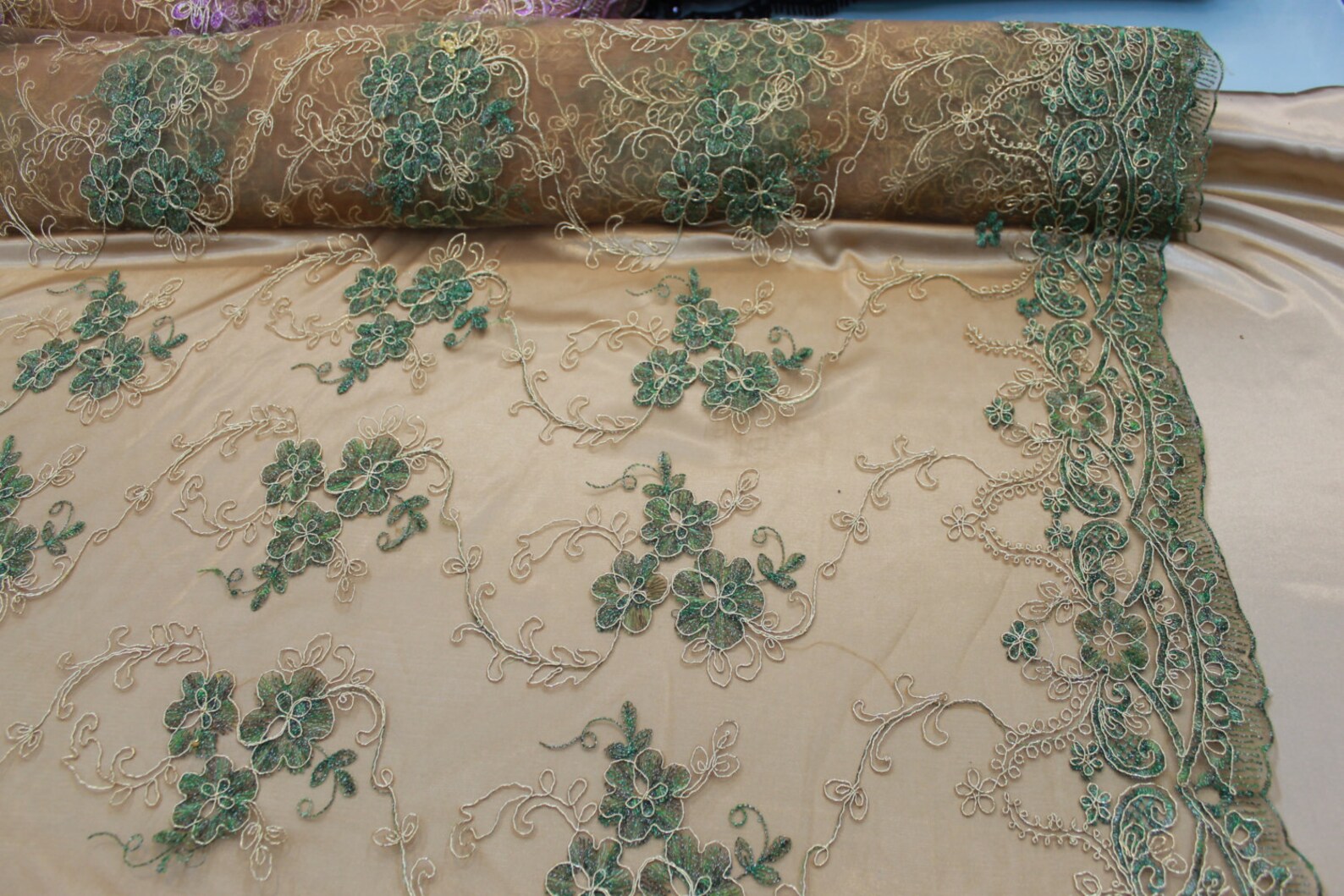 Tulle Lace Fabric is a Thin Plain Weave Sheer Fabric Made - Etsy