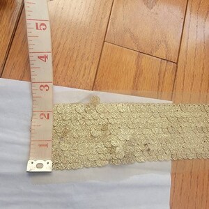 Gold Trim 2.25 Inches Wide Sequenced Layers Usable for Edges, Finishing ...