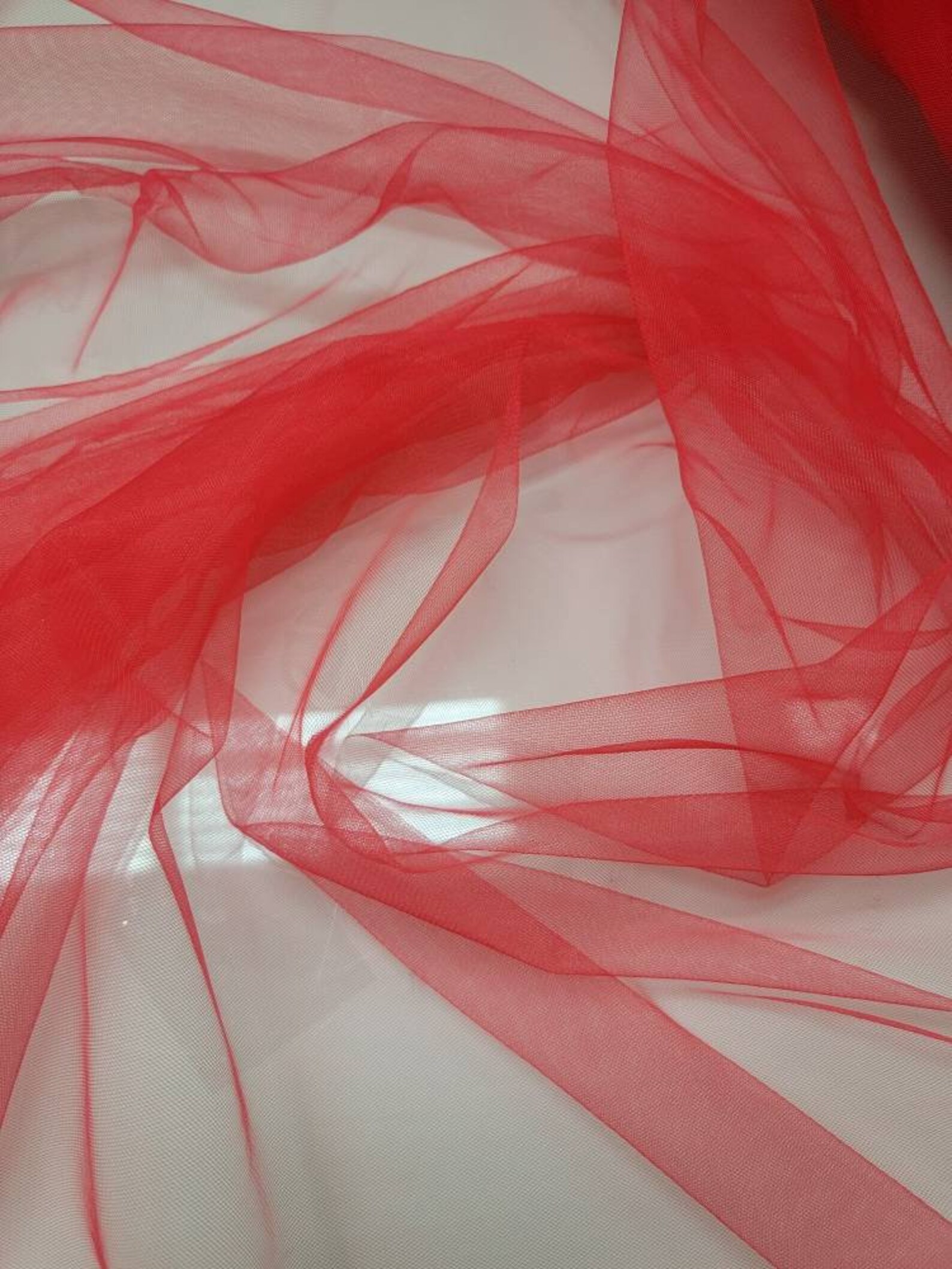 Super Fine Soft Bright Red Color Tulle/mesh 60 Wide Sold - Etsy