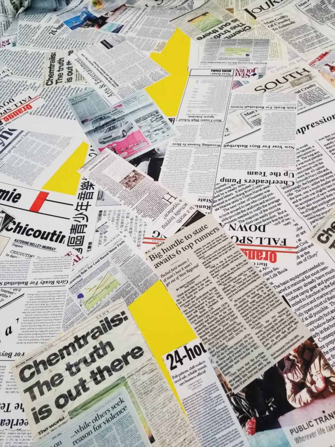 Designer Digital Newspaper Print on Mikado Fabric 54" Wide Usable for ...
