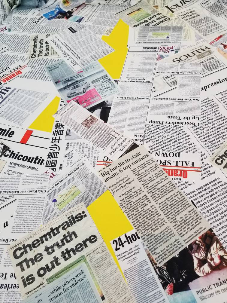 Designer Digital Newspaper Print on Mikado Fabric 54 | Etsy