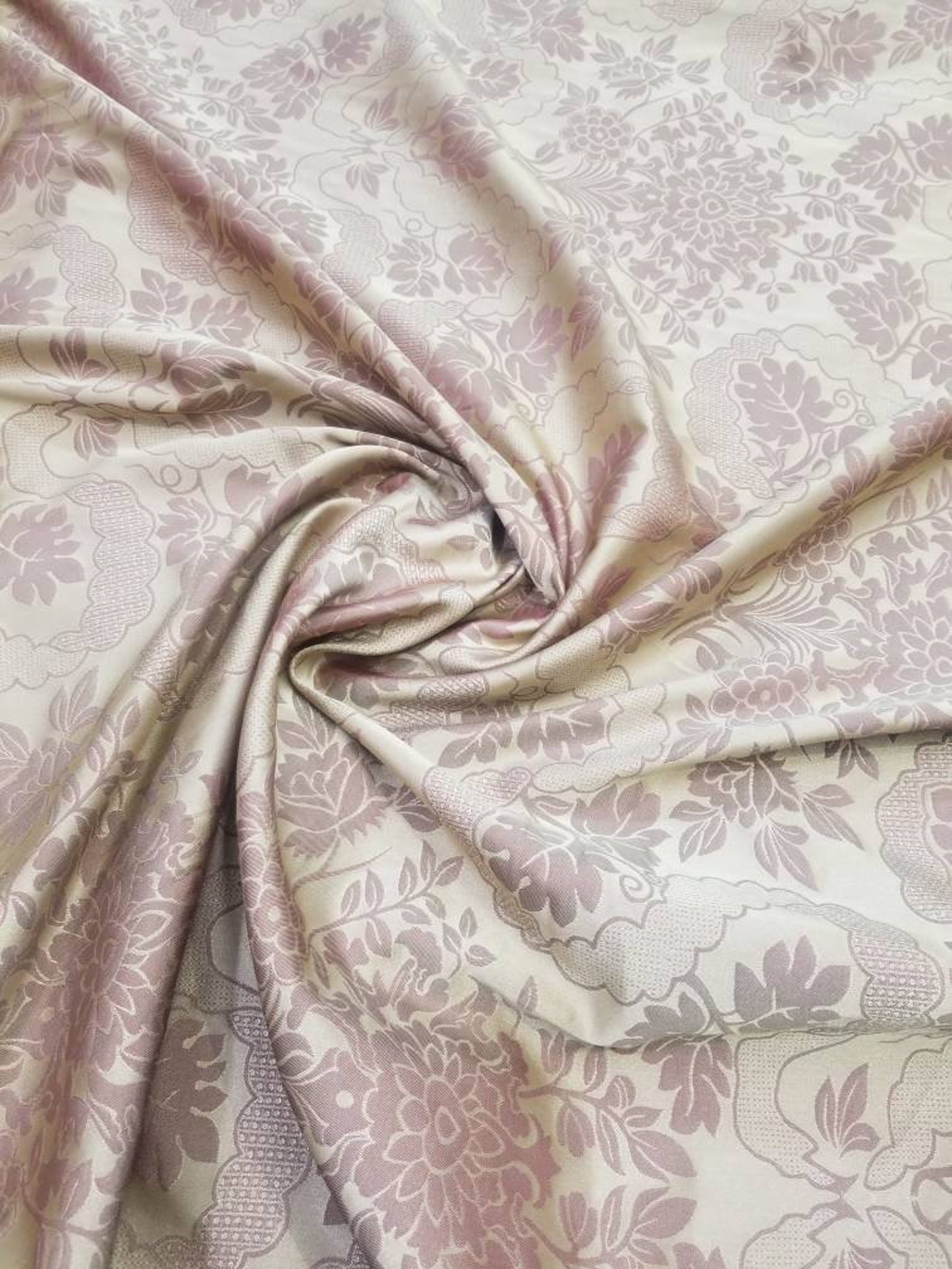 Floral Damask Self Design Fabric Usable for Apparel Accessories and ...