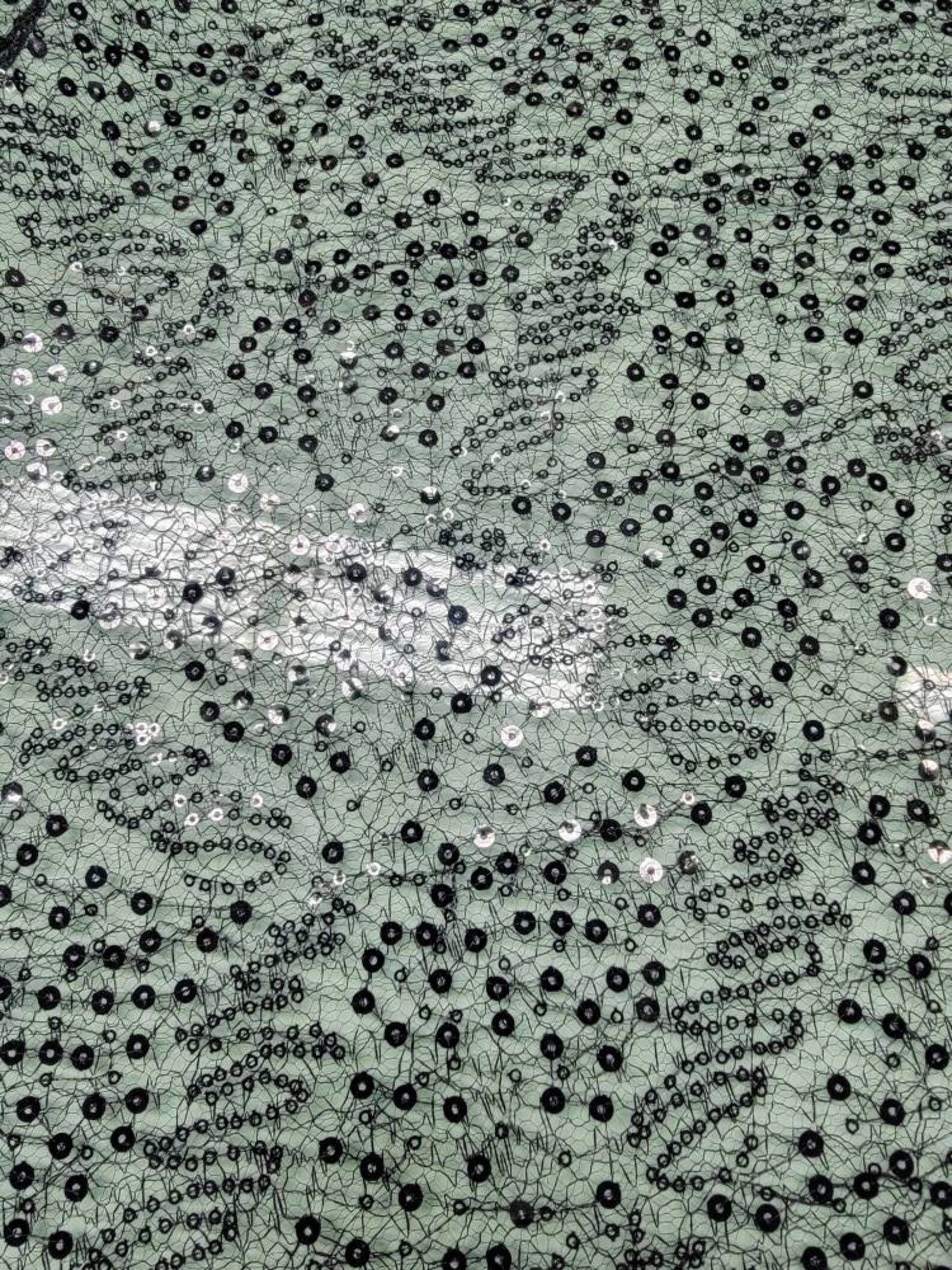 Black Color Sequence on Spangle Mesh Fabric 54 Wide - Etsy