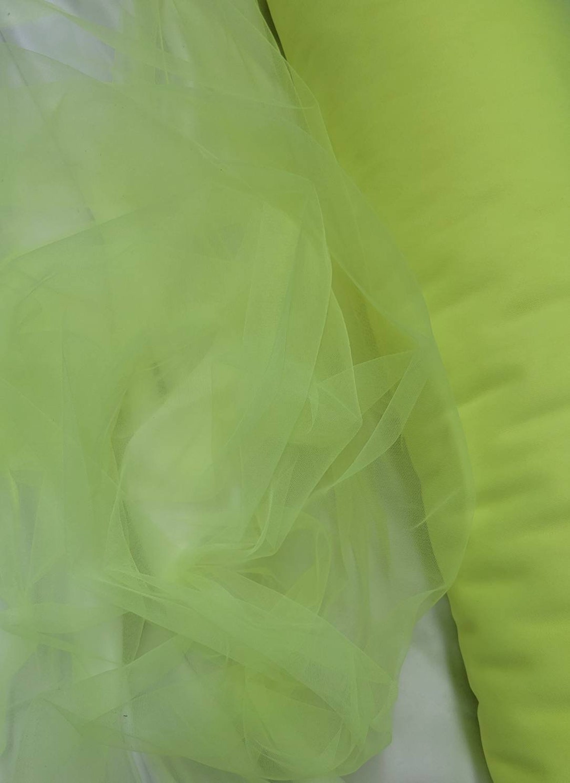 Super Fine Soft Neon Green Color Tulle/mesh 60" Wide Sold by the Yard ...