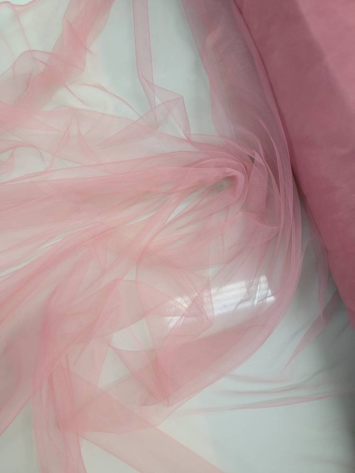 Super Fine Soft Rose Color Tulle/mesh 60" Wide Sold by the Yard Usable ...
