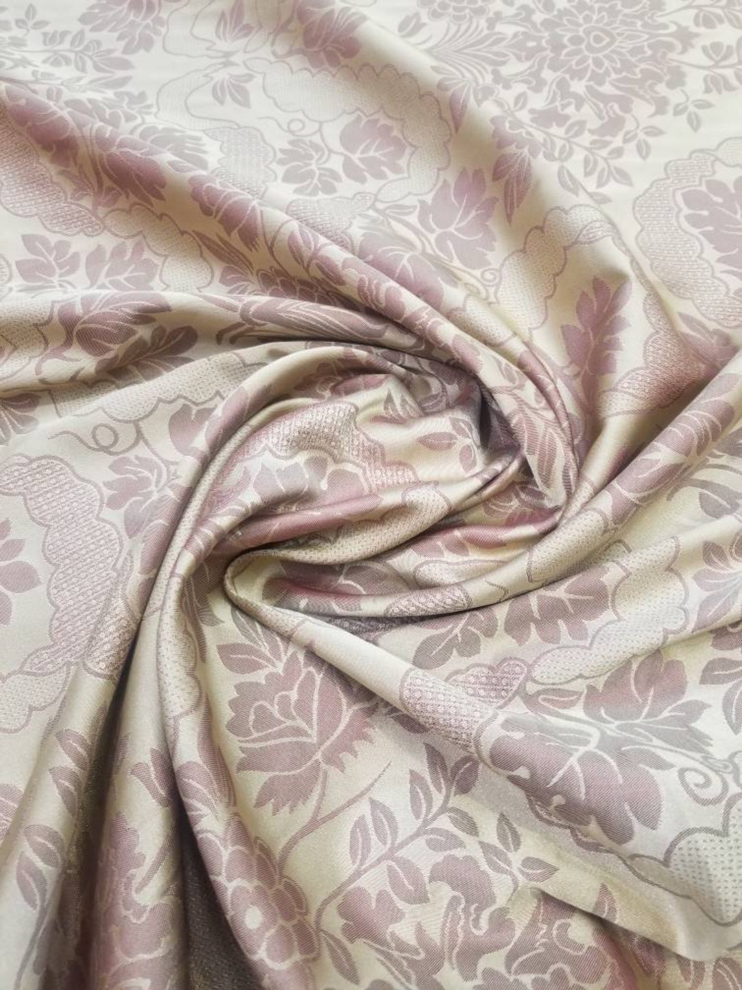 Floral Damask Self Design Fabric Usable for Apparel Accessories and ...