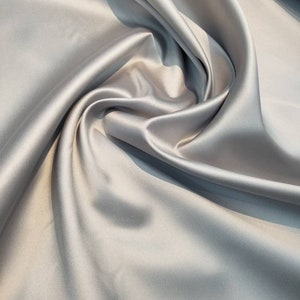 Silver Gray Color Mikado/zibelline Fabric. 60" Wide Mikado Fabric is a ...
