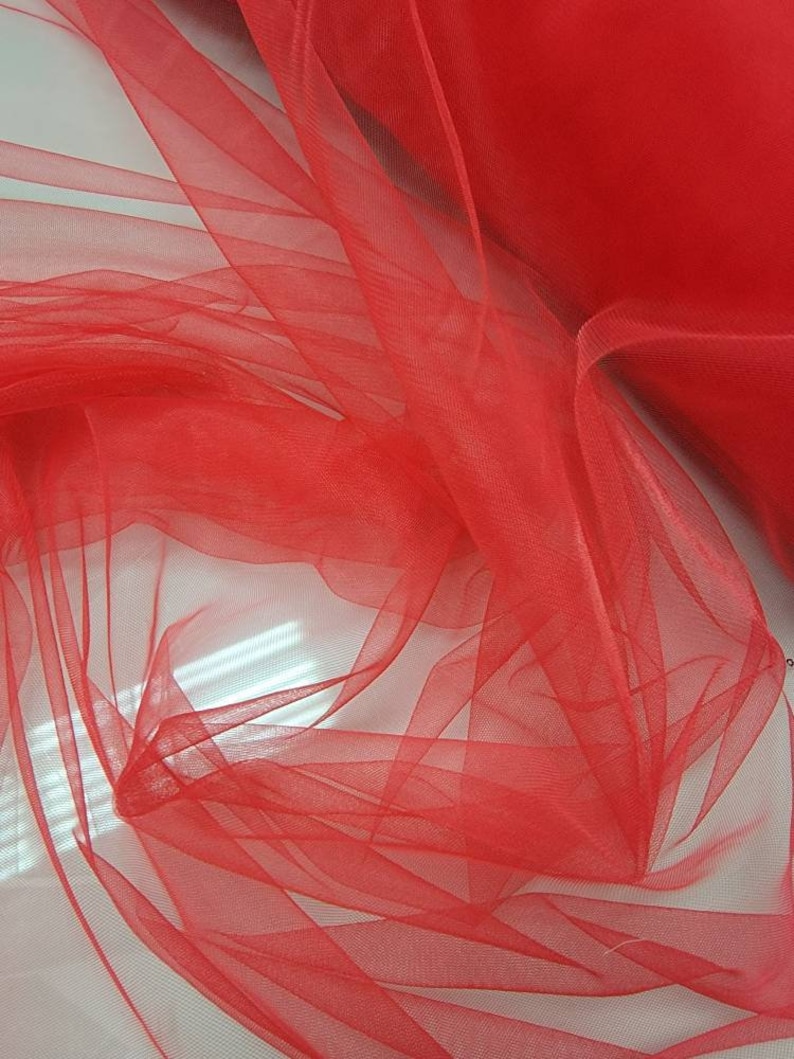 Super Fine Soft Bright Red Color Tulle/mesh 60" Wide Sold by the Yard ...