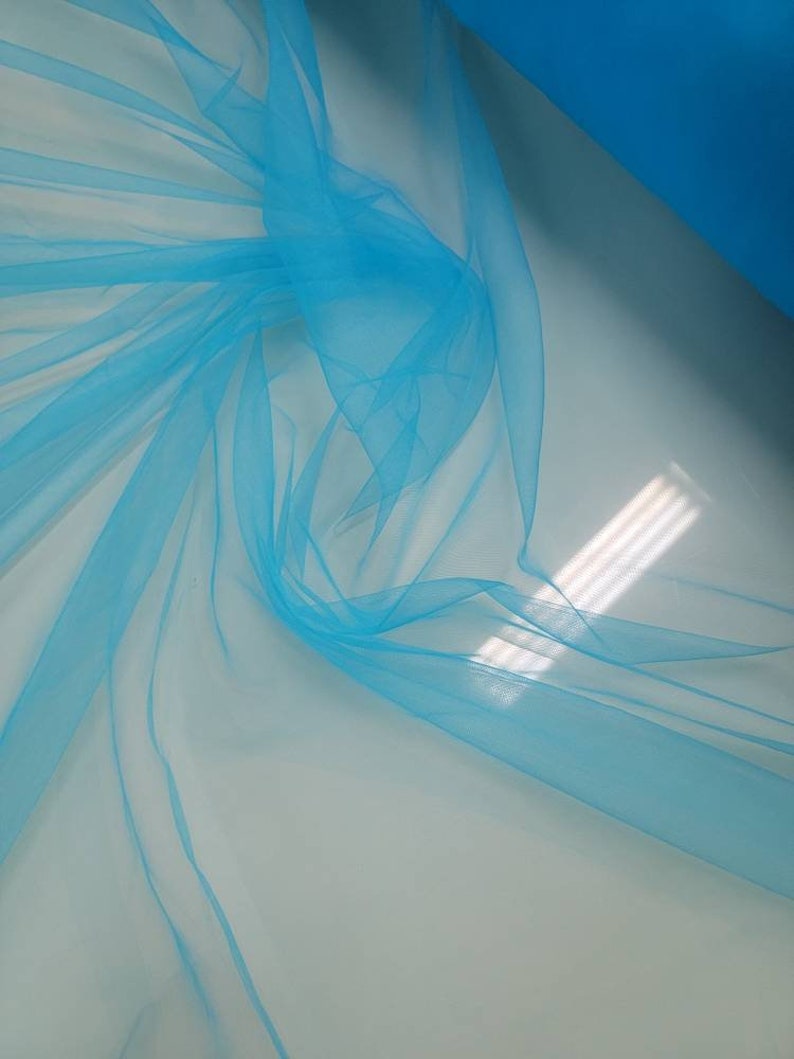 Super Fine Soft Turquoish Blue Color Tulle/mesh 60 Wide - Etsy