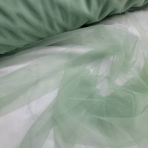 Super Fine Soft Seige Green Color Tulle/mesh 60" Wide Sold by the Yard ...