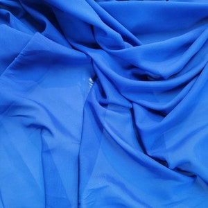 Royal Blue Color Chiffon 54" Wide. Usable for Apparel and Interior ...