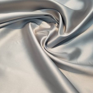 Silver Gray Color Mikado/zibelline Fabric. 60" Wide Mikado Fabric is a ...