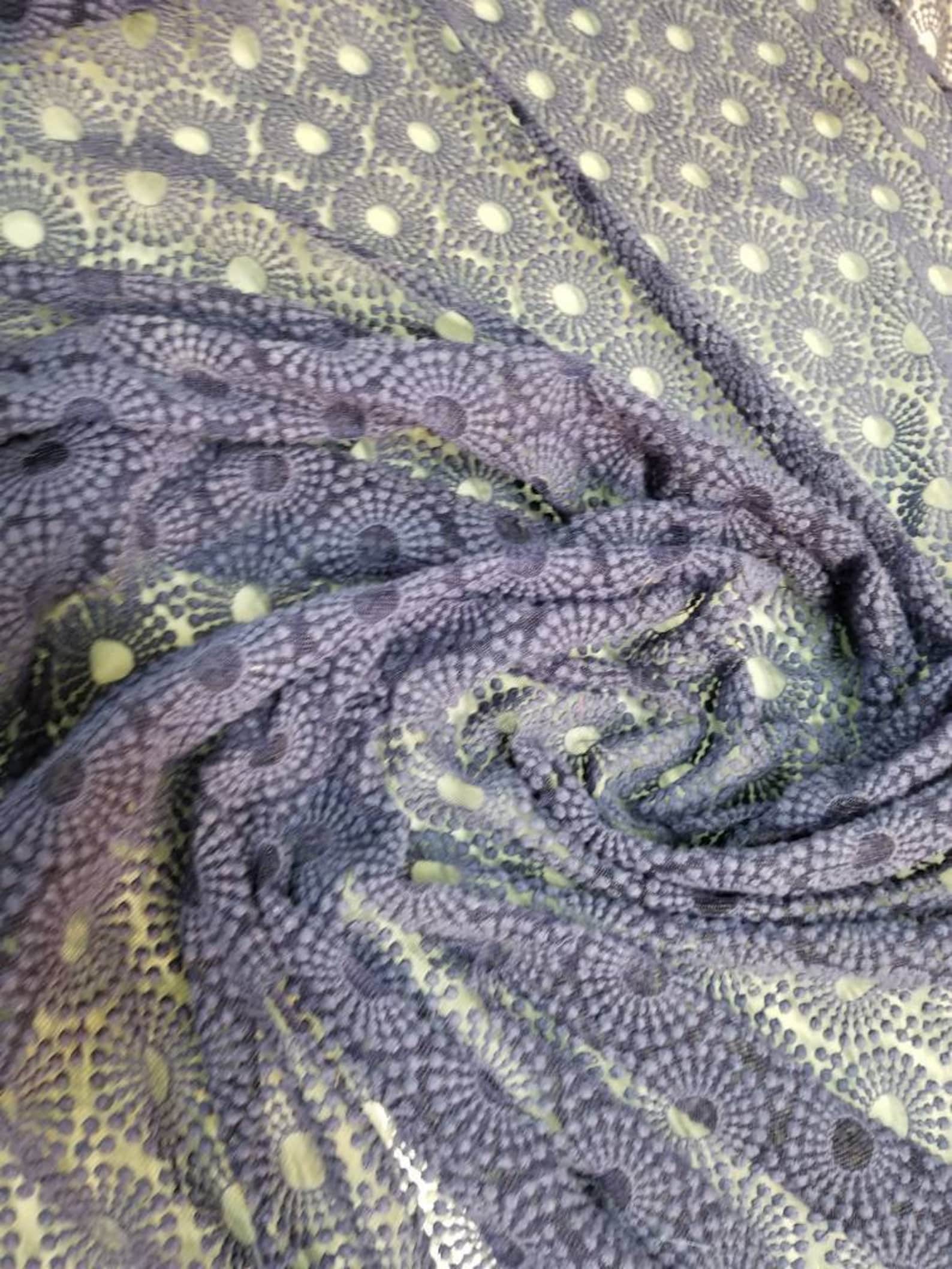 French Soft Sheer Lace Fabric. Elegant Polka Dots Circle Design Usable ...