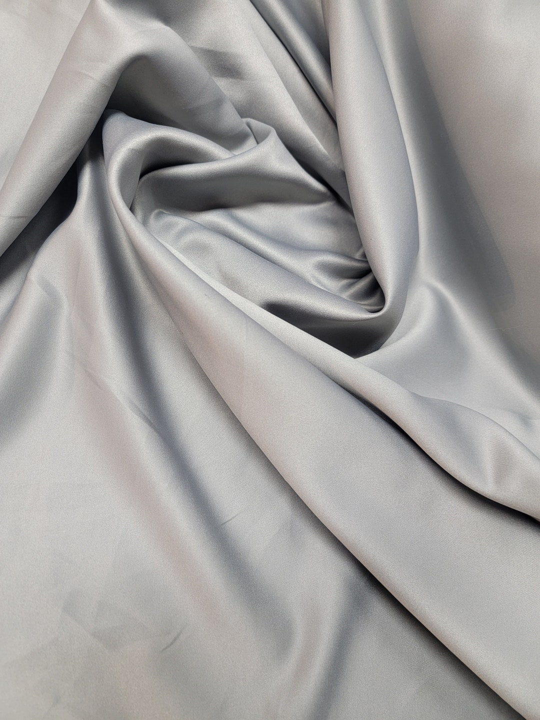Heather Gray Color Mystique Virgin Bridal Satin Fabric Usable for ...