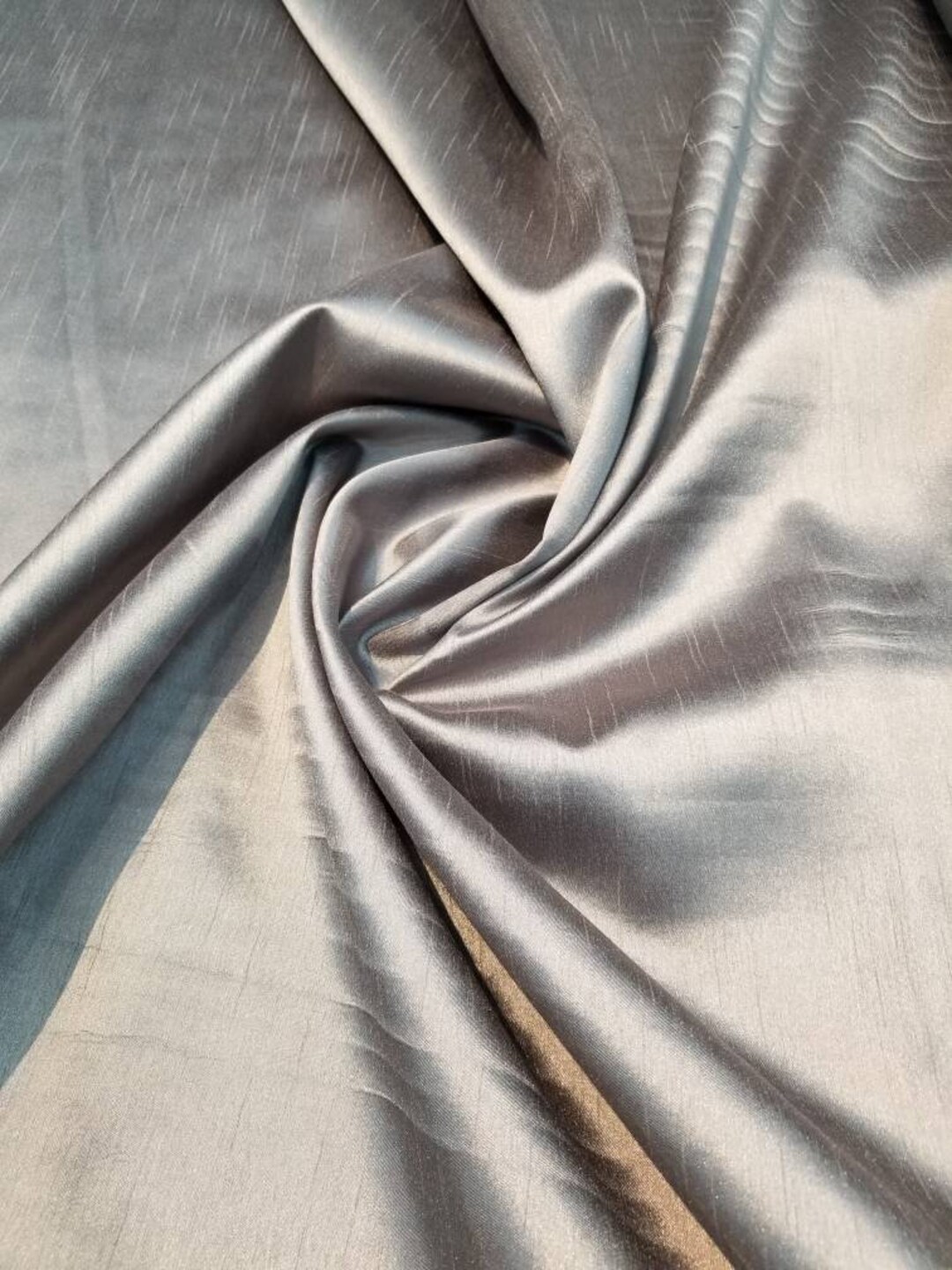 Gray Color Shantung /dupioni is a Traditional Fabric for Elegant Gowns ...
