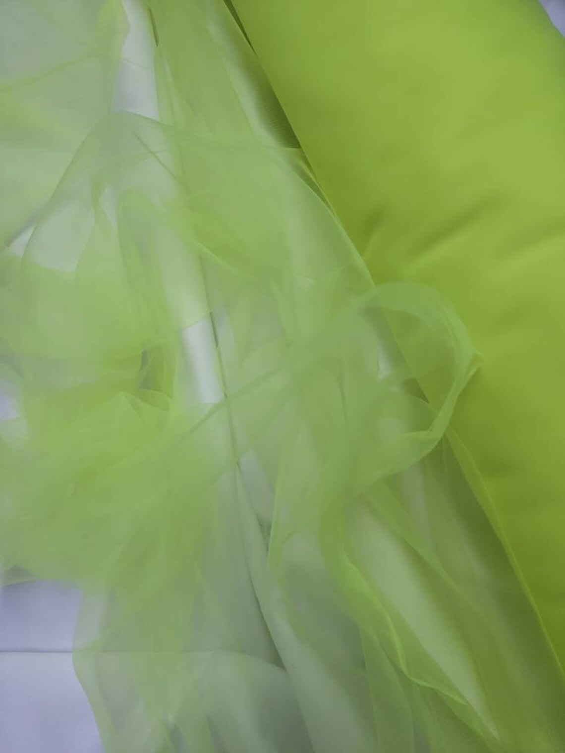 Super Fine Soft Neon Green Color Tulle/mesh 60" Wide Sold by the Yard ...
