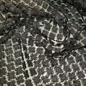 Lace Fabric Lurex Thread Mix With Black Color Cut Work Usable for ...