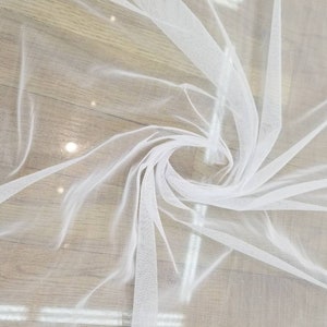 Super Fine Soft White Color Tulle/mesh 60" Wide Sold by the Yard Usable ...