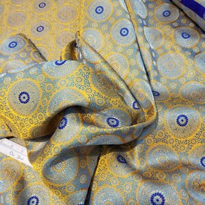Metallic Brocade Orange Color Mix With Blue Give You a Nice Combination ...