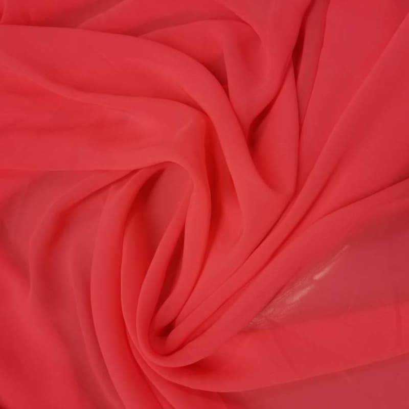 Coral Chiffon Dress - Etsy