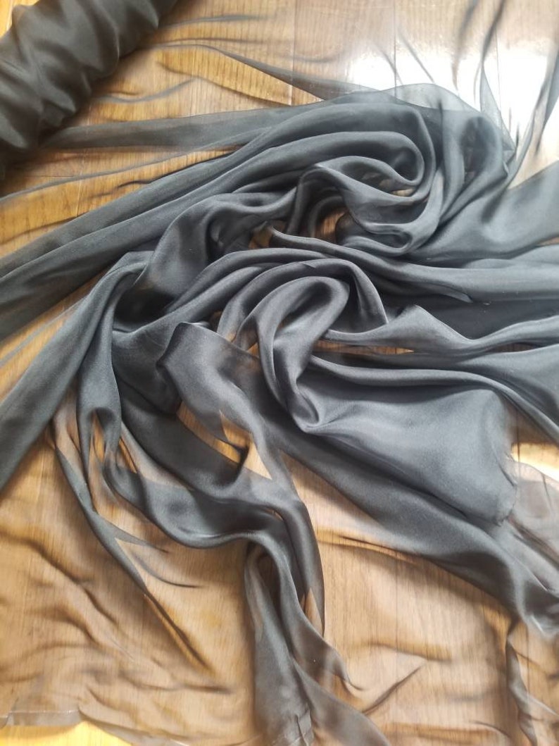 100% Silk French Chiffon Black Color 54 Wide. Usable for - Etsy