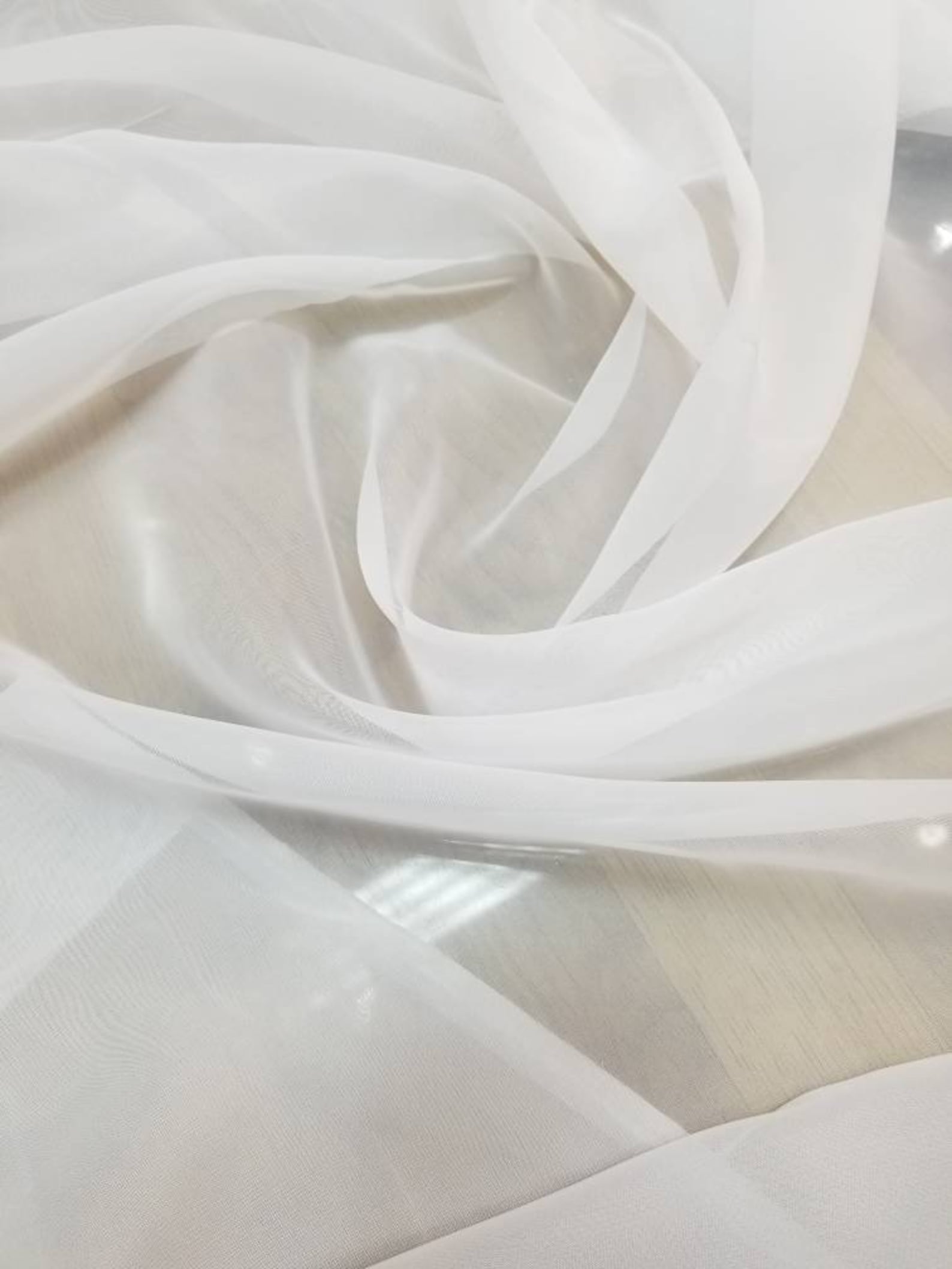 Chiffon Voile Sheer White Color 110 Inches Wide Usable for Drapery and ...
