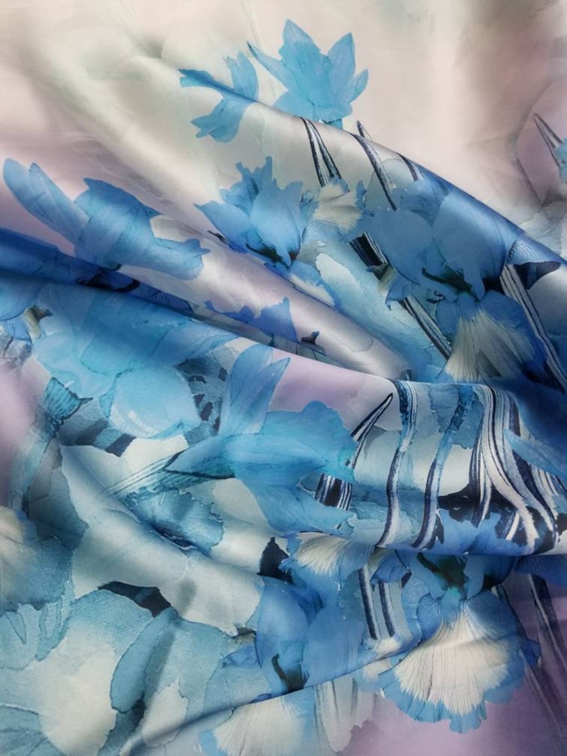 Silk Gazar Fabric Digital Printed by Yard 54" Wide. Can Be Used for ...