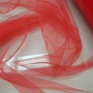 Super Fine Soft Bright Red Color Tulle/mesh 60" Wide Sold by the Yard ...