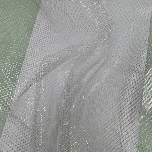 Metallic Mesh Fabric Silver 64" Wide Usable for Fashion Designers ...