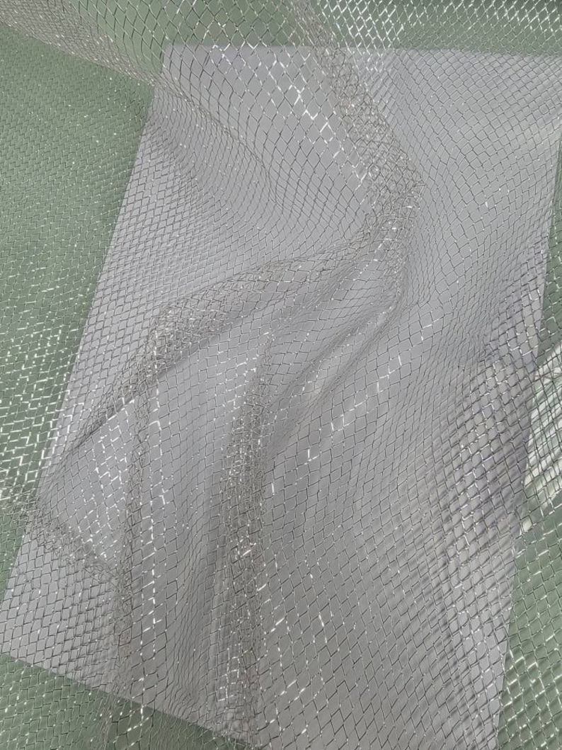 Metallic Mesh Fabric Silver 64 Wide Usable for Fashion - Etsy
