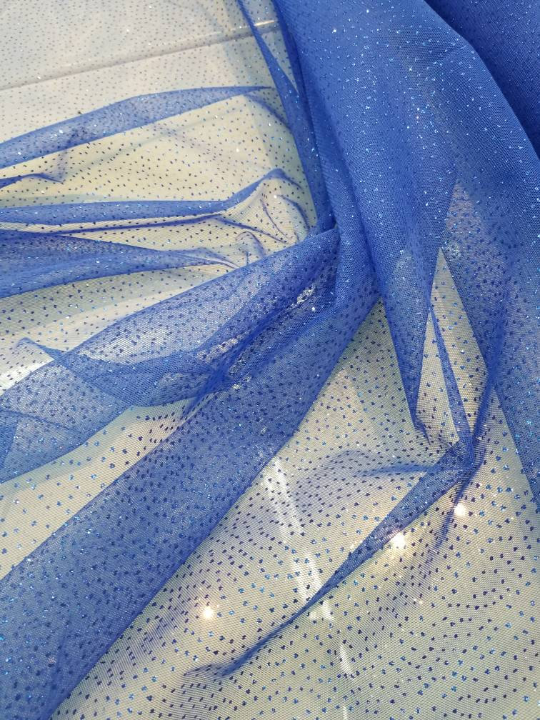 Royal Blue Sparkle Tulle Usable for Apparel Accessories Interior ...