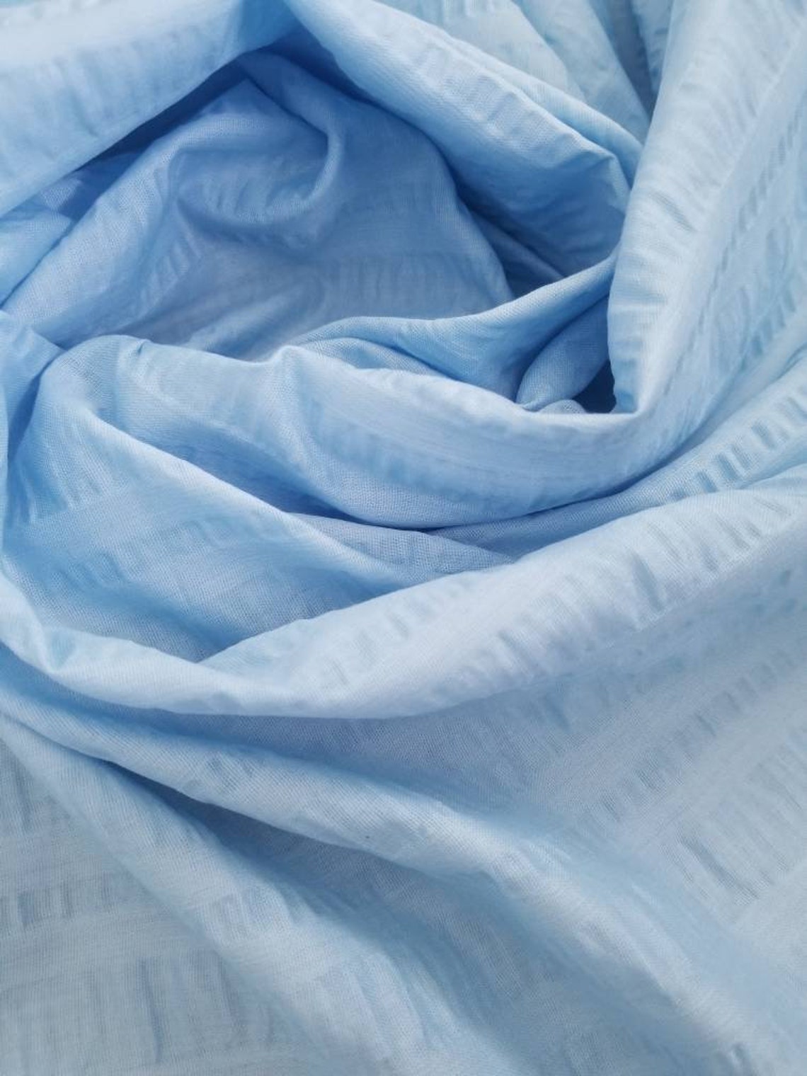 Aqua blue color self embossed Mercerised 100% soft Cotton | Etsy